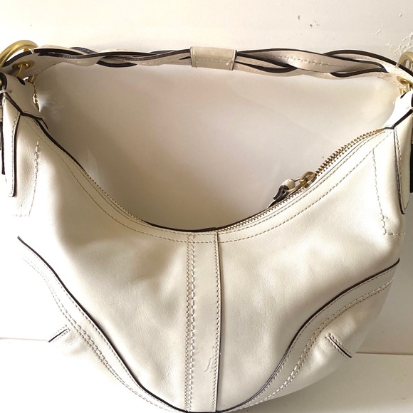 Coach | Bags | Coach Ivory Leather Small Hobo Shoulder Hand Bag | Poshmark
